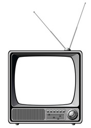 Analogue retro tv with antenna Royalty Free Vector Image