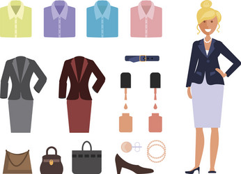 Women dress code set Royalty Free Vector Image