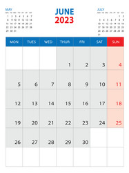June 2023 Calendar Vector Images (over 3,100)