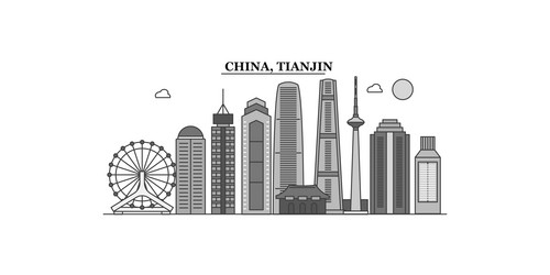 China shenzhen city skyline isolated Royalty Free Vector