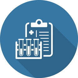 Laboratory analysis flat icon Royalty Free Vector Image