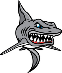 Shark baseball mascot Royalty Free Vector Image