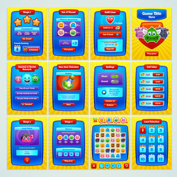 Game user interface elements Royalty Free Vector Image