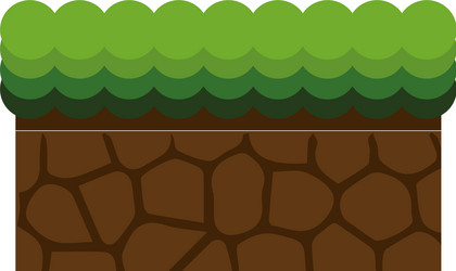 Ground mud block pixel Royalty Free Vector Image