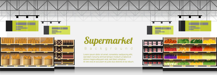 Modern supermarket background Royalty Free Vector Image