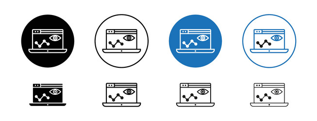 Monitoring icon set computer dashboard data Vector Image