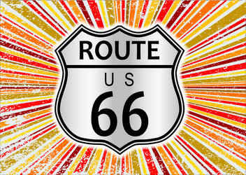 Route 66 retro background Royalty Free Vector Image