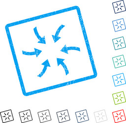 Swirl arrows icon rubber watermark Royalty Free Vector Image