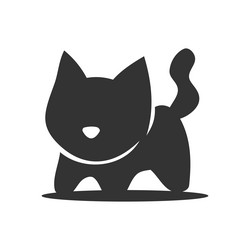 Cat logo template icon brand identity isolated Vector Image