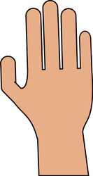 Color image cartoon realistic hand human palm Vector Image