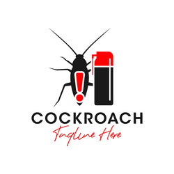 Cockroach logo design Royalty Free Vector Image