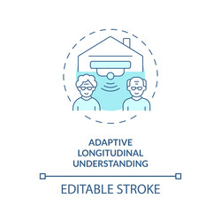 Thin line icon personalized longitudinal Vector Image