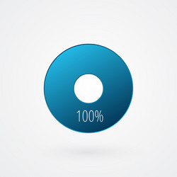 100 percent chart percentage infographics Vector Image
