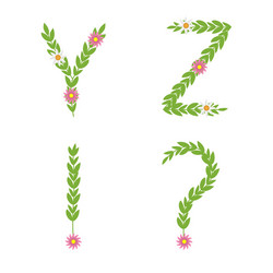 Green letter set Royalty Free Vector Image - VectorStock