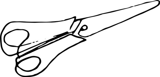 Scissors cartoon tool Royalty Free Vector Image