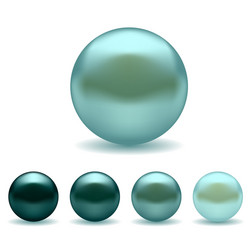 Exotic blue pearls set Royalty Free Vector Image
