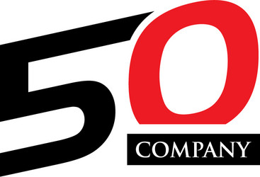 50 letter logo Royalty Free Vector Image - VectorStock