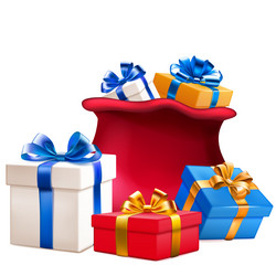 Cartoon gifts Royalty Free Vector Image - VectorStock