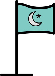 Islamic flag icon Royalty Free Vector Image - VectorStock