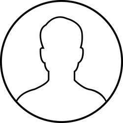 Business avatar profile black outline icon man Vector Image