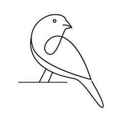 Canary lines art icon logo Royalty Free Vector Image