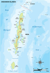 Map indian andaman islands Royalty Free Vector Image