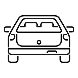 Travel car trunk icon outline open door Royalty Free Vector