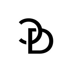 Initial cd logo design Royalty Free Vector Image