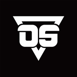 Ds logo monogram with hexagon line rounded design Vector Image