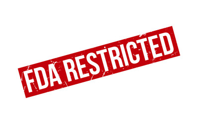 Fda restricted rubber stamp seal Royalty Free Vector Image