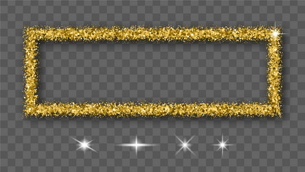 Gold glitter frame with bland shadows Royalty Free Vector