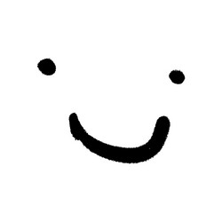 Graffiti grunge emoji with black ond white colour Vector Image