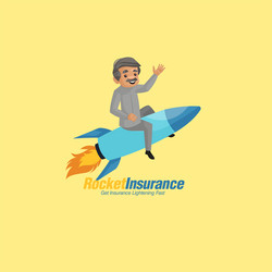 Life insurance mascot logo Royalty Free Vector Image