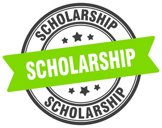 Scholarship stamp label Royalty Free Vector Image
