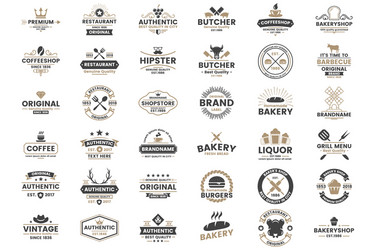 Vintage retro logo for banner Royalty Free Vector Image