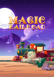 Magic steam locomotive Royalty Free Vector Image