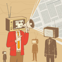 Cartoon media propaganda Royalty Free Vector Image