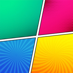 Empty comic book template background design Vector Image