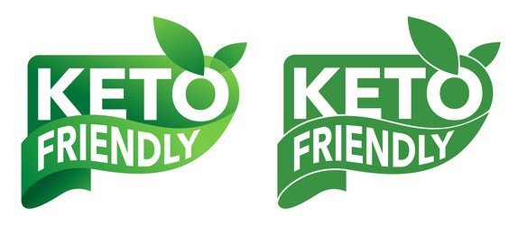 Keto friendly sticker for low-carbohydrate foods Vector Image