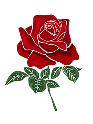 Single Red Rose Vector Images (over 2,100)