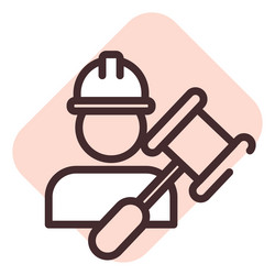 Employee law on a white background Royalty Free Vector Image