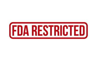 Red fda restricted rubber stamp seal Royalty Free Vector