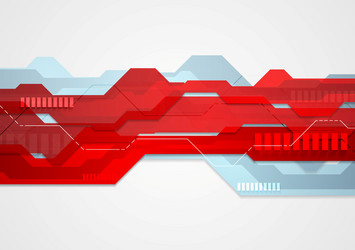 Abstract red and blue corporate tech background Vector Image