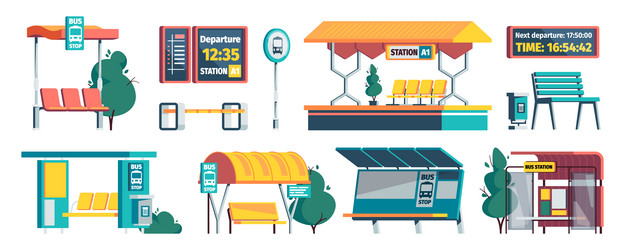 Bus Station Cartoon Vector Images (over 2,000)