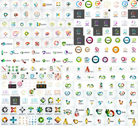 Biggest collection of logo design and fashion Vector Image