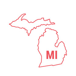 Michigan state shape outline Vector Images & Graphics for Commercial ...