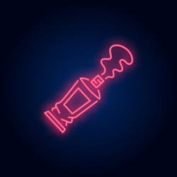 Open paint tube neon sign Royalty Free Vector Image