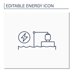 Pumped storage station glyph icon Royalty Free Vector Image