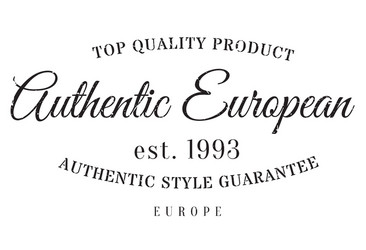 Authentic european product stamp Royalty Free Vector Image