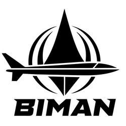 Biman logo icon artwork design for digital use Vector Image